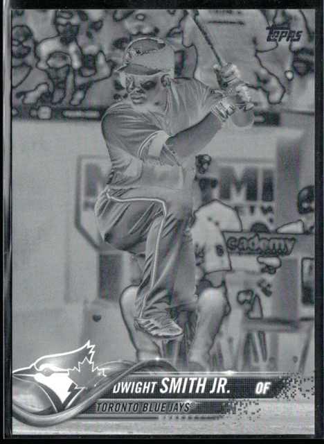 NÉGATIF NOIR ET blanc Dwight Smith Jr. 2018 Topps #541 bleu Toronto ...
