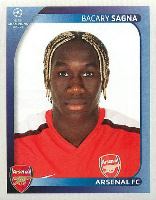 PANINI FOOTBALL 2008 2009 Champions League Bacary Sagna Arsenal Fc EUR ...