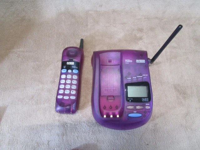 90'S VTECH VT 9121 The Fone Single Line Purple See Through Transparent ...