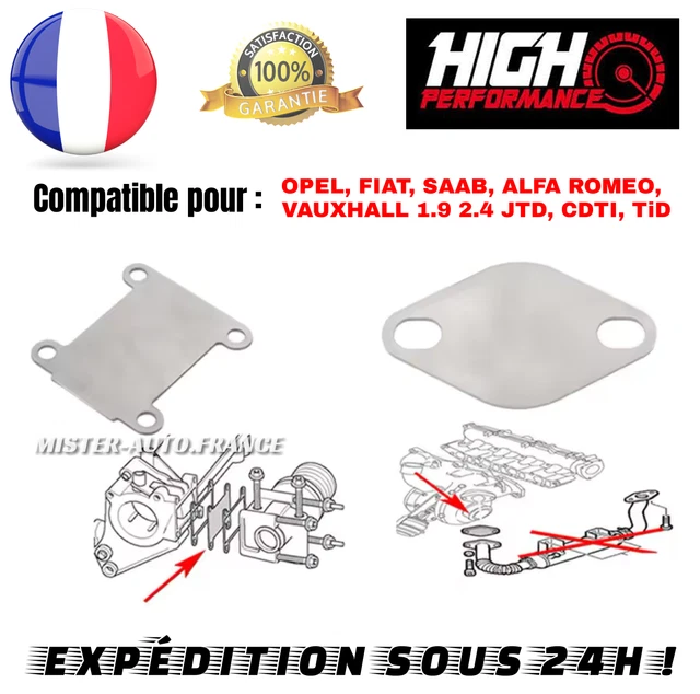 KIT BOUCHON PLAQUE Suppression / Obturation Egr Alfa Romeo 1.9 2.4 Jtd ...
