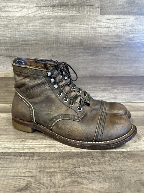 RED WING HERITAGE 8111 Iron Ranger 6" Amber Harness Leather Boots US ...