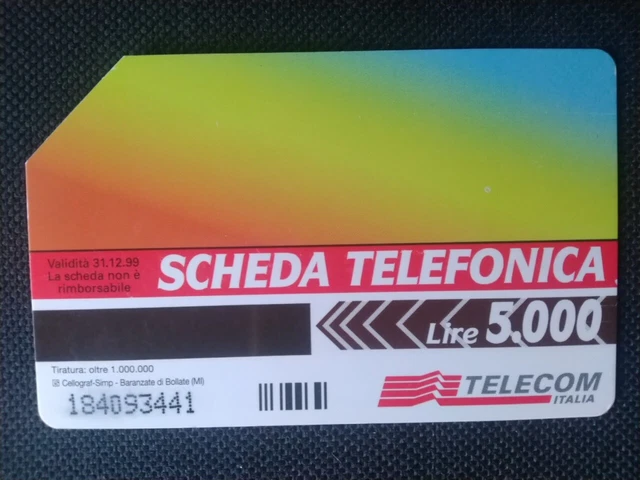 SCHEDA TELEFONICA COLLEZIONE Dove Trovi Questo Simbolo 5000 Lire Anno ...
