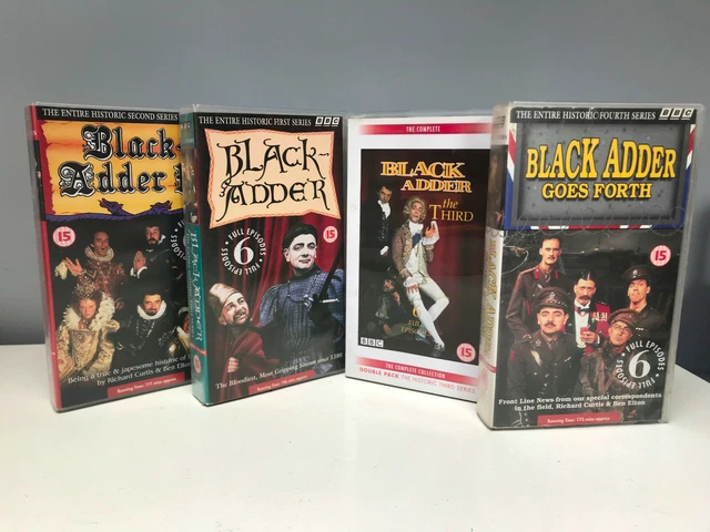 COMPLETE BBC BLACK Adder Series 1-4 VHS Blackadder - Rowan Atkinson EUR ...