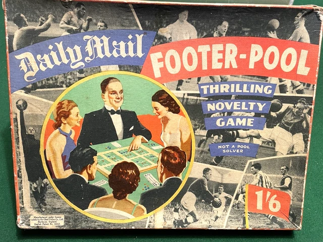 VINTAGE 1920S Daily Mail Footer Pool Football Game £45.00 - PicClick UK