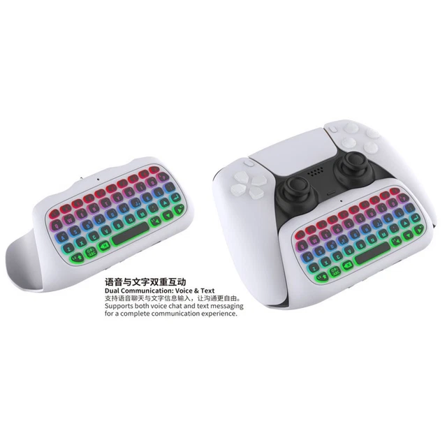 RGB WIRELESS CONTROLLER Keyboard for PS5 Pro with 500mAh Battery and ...