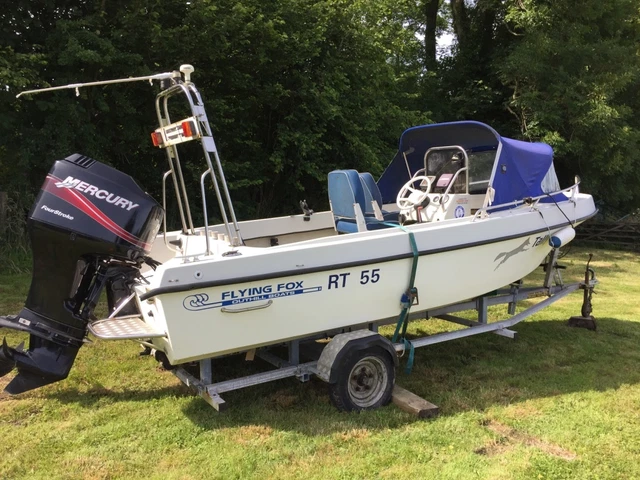 FAST FISHER, OUTHILL Flying Fox 17ft Fishing Boat Superb Mercury 75hp 4 ...