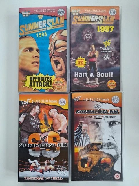 WWF SUMMERSLAM 1996 1997 1998 1999 Coliseum Video VHS WWE Wrestling £34 ...