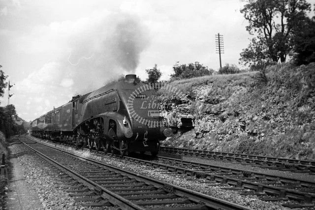 PHOTO BRITISH RAILWAYS Steam Locomotive 60008 Class A4 at Ponton in ...