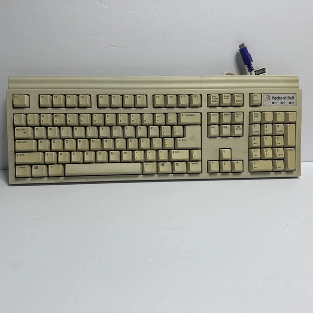 VINTAGE PACKARD BELL Computer Clicky Keyboard PS/2 5131c USED untested ...