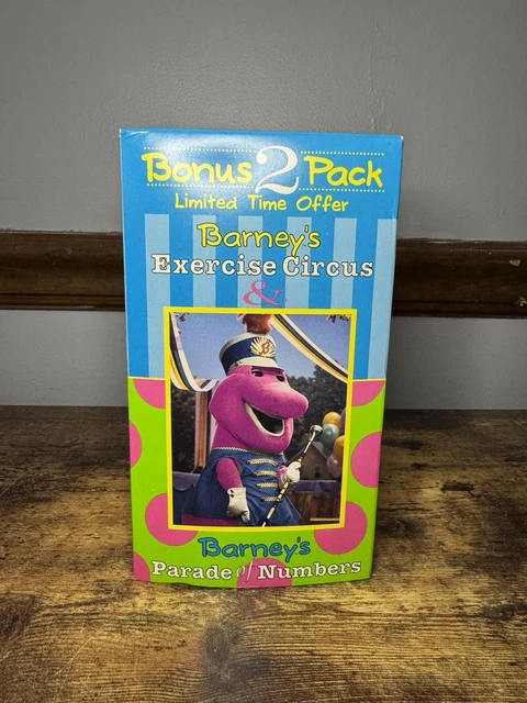 BARNEY - EXERCISE Circus / Parade Of Numbers (Double Pack) (VHS, 1997 ...