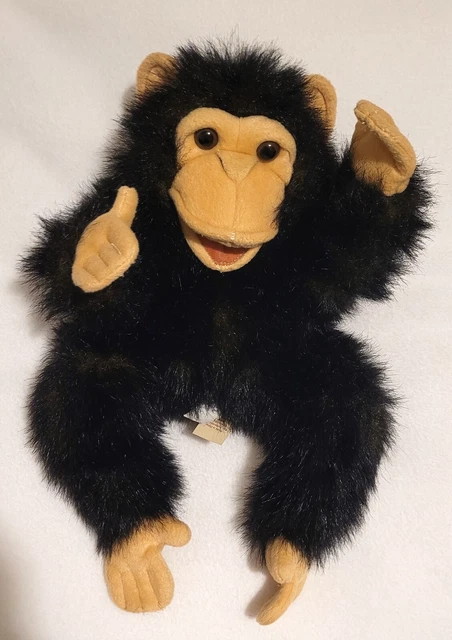 FOLKMANIS BABY CHIMP Chimpanzee Hand Puppet Full Body Monkey, Brown ...