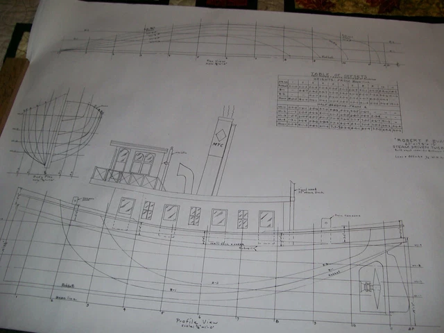 EVANS TUGBOAT boat model ship plan EUR 20,65 - PicClick FR