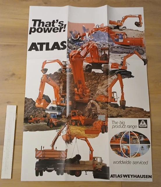 POSTER ATLAS BAUFAHRZEUGE Großformat 1980er Jahre EUR 9,99 - PicClick DE