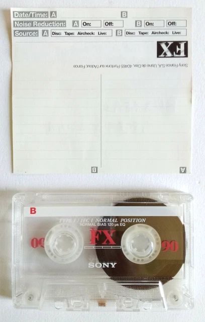 MC SONY FX 90 Fx90 Musicassetta Vintage Compact Cassette Audio Tape ...