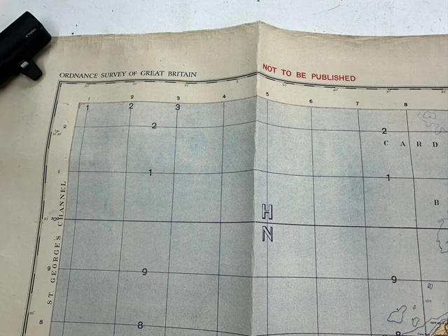 ORIGINAL WW2 BRITISH Army 1939 Map of England - RAF Bases - South Wales ...