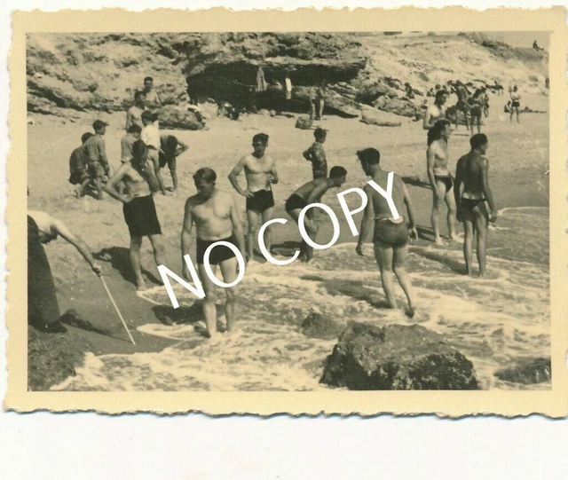 PHOTO WK II Soldats Halbnackt De Mer Bain Italie G1.54 EUR 35,49 ...