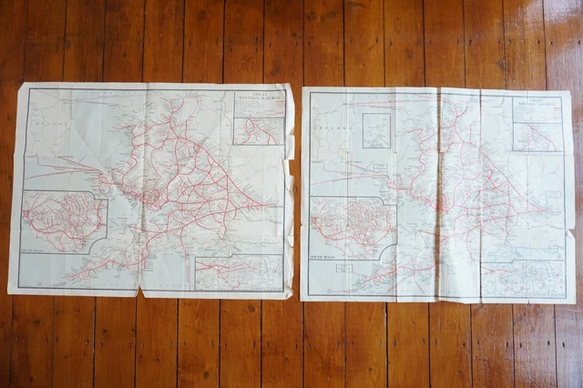 GWR GREAT WESTERN Railway Map x2 Ref G £15.99 - PicClick UK