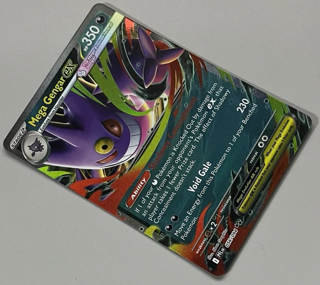 POKÉMON PHANTASMAL FLAMES Mega Gengar ex Stage 2 Double Rare HoloFoil ...