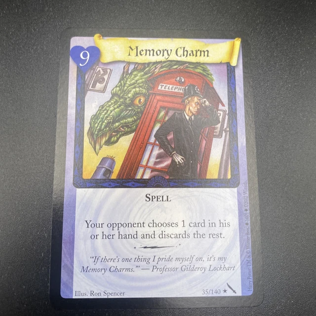 HARRY POTTER TCG Memory Charm Rare #35/140. COS Chamber Of Secrets Pack ...