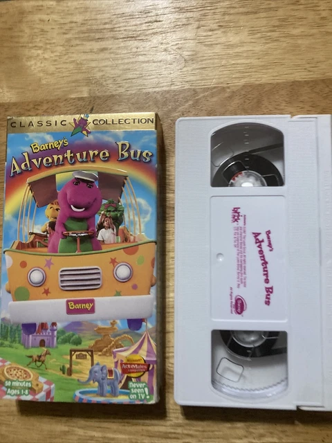 BARNEY - BARNEYS Adventure Bus (VHS, 1997) Classic Collection White ...