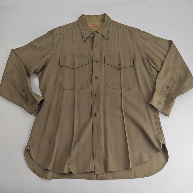 WW II U.S. Military Uniform Khaki Creighton Shirt £27.16 - PicClick UK