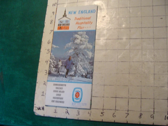 VINTAGE UNOPENED MAP: 1971 NEW ENGLAND traditional hospitality plus $29 ...