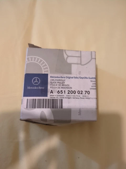 NEW GENUINE MERCEDES-BENZ OM651 Alternator Idler Pulley A6512000270 £20 ...