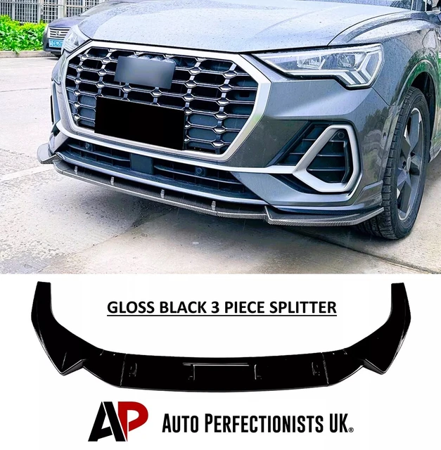 AUDI Q3 SQ3 S Line F3 Gloss Black Front Splitter Spoiler Lip Body Kit ...