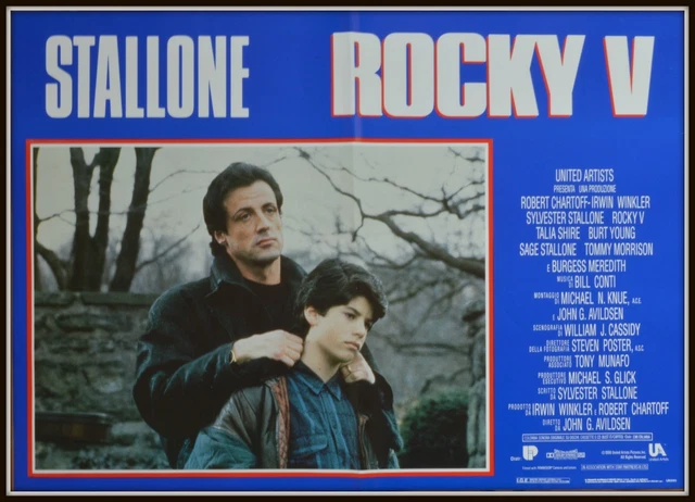 FOTOBUSTA ROCKY V SYLVESTER STALLONE TALIA SHIRE BURT YOUNG TOMMY ...