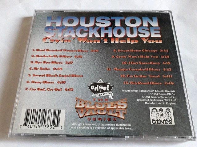 HOUSTON STACKHOUSE CRYIN' Won't Help You Cd Excellent Cond Disc Prev ...