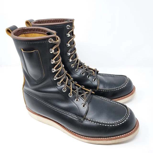 RED WING 8829 Billy Boot 8" Moc Toe Black Klondike Teacore (EU 47 UK 12 ...