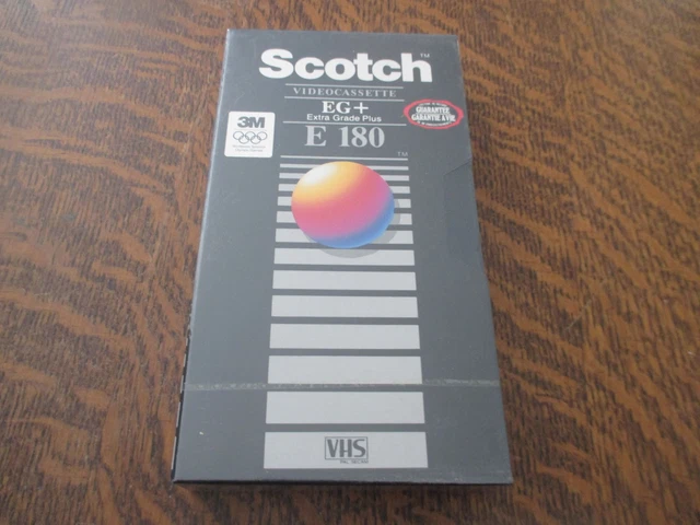CASSETTE VIDEO VHS vierge scotch EG+ extra grade plus E 180 EUR 7,99 - PicClick FR