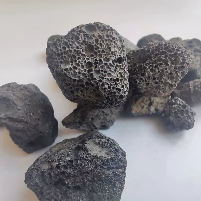 100G/PACK NATURAL POROUS Volcanic Rock Original Stone Geode ...