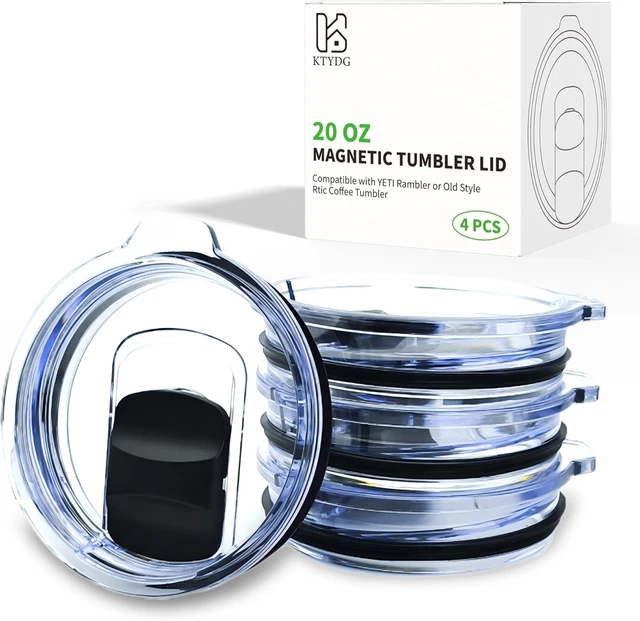 4 PACK 20 Oz Magnetic Tumbler Lid, 20 Oz Replacement Lid for Yeti Lids ...