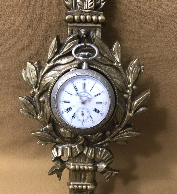 ANCIEN PORTE MONTRE à gousset mural en bronze Style Louis XVI fin XIX ...
