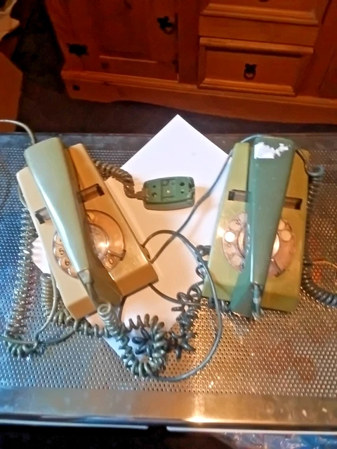 2 ROTARY Dial Trim Phone 1970s Vintage spares or repairs only £26.70 ...