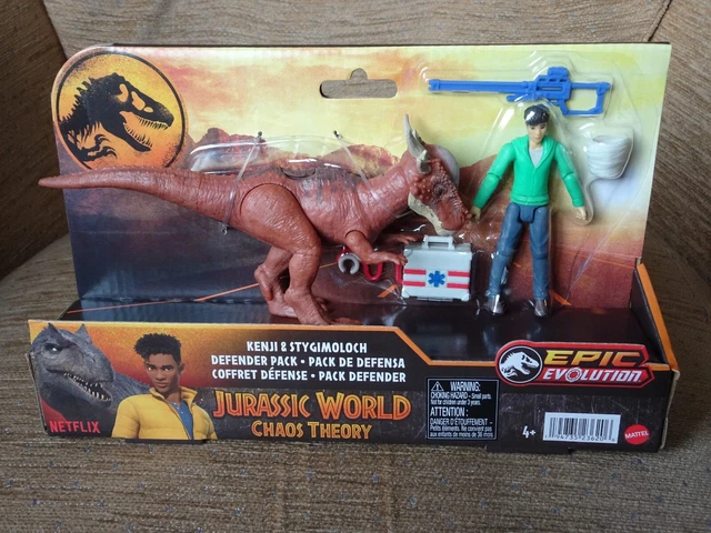 PACK MATTEL JURASSIC World Chaos Theory Kenji & Stygimoloch Defender ...