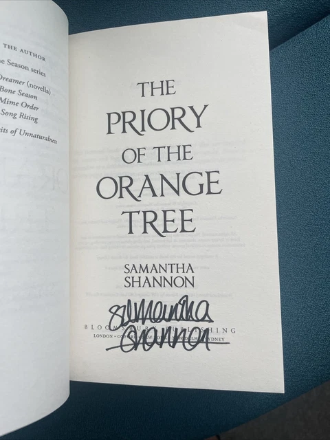 HAND SIGNED THE Priory of the Orange Tree by Samantha Shannon (2020, UK ...