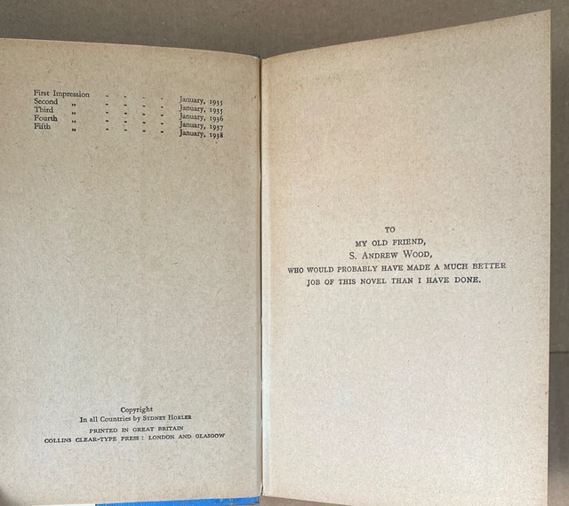 THE LESSING MURDER Case Sydney Horler Whirlpool Drama & Mystery 5th Imp ...