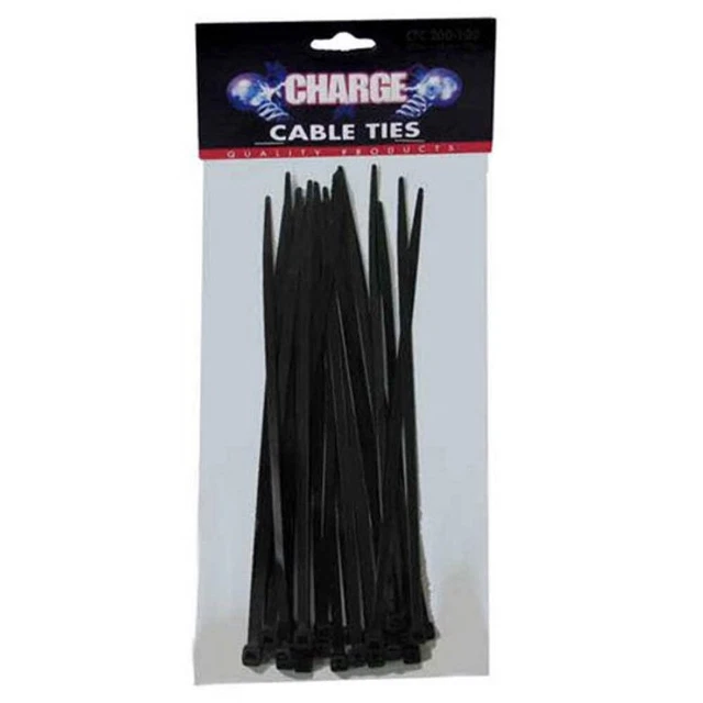 CABLE TIES - 100mm 25 Piece Black $9.99 - PicClick AU