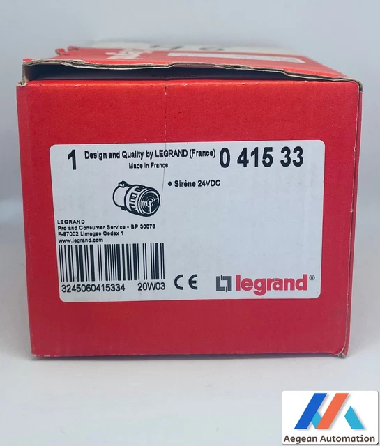 LEGRAND 041533 SIRENA Buzzer 24VDC 516mA 100dB Nero IP30 IK05 EUR 59,00 ...