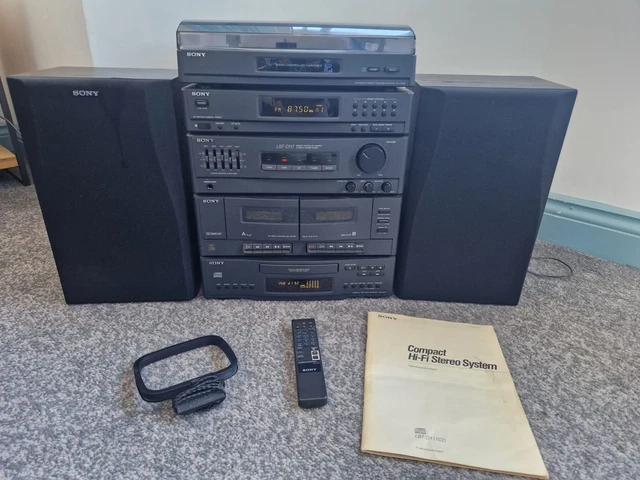 SONY LBT-D117 COMPACT HI-FI Stereo System & Speakers - Faulty Cassette ...