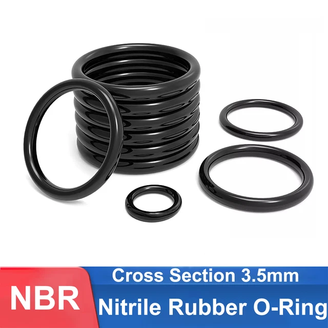 METRIC NITRILE (NBR) Rubber O-rings 3.5mm Cross Section 12mm - 100mm OD ...
