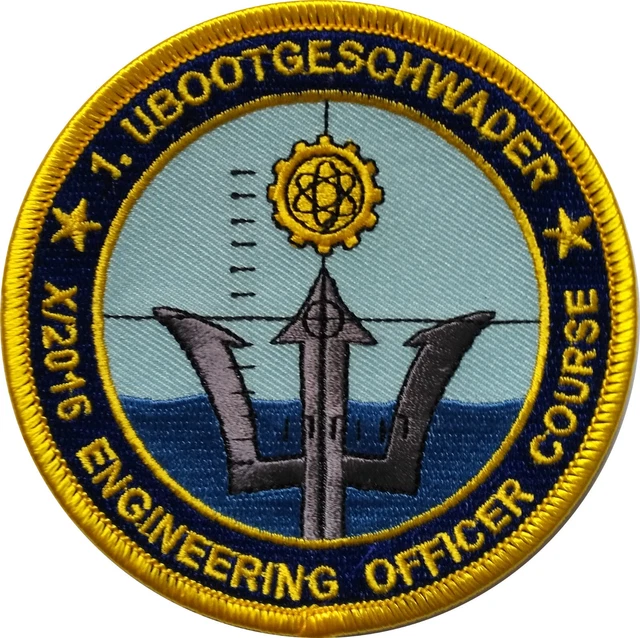 AUFNAEHER 1. UBOOTGESCHWADER Patch DEU Navy Submarine Eng Officer ...