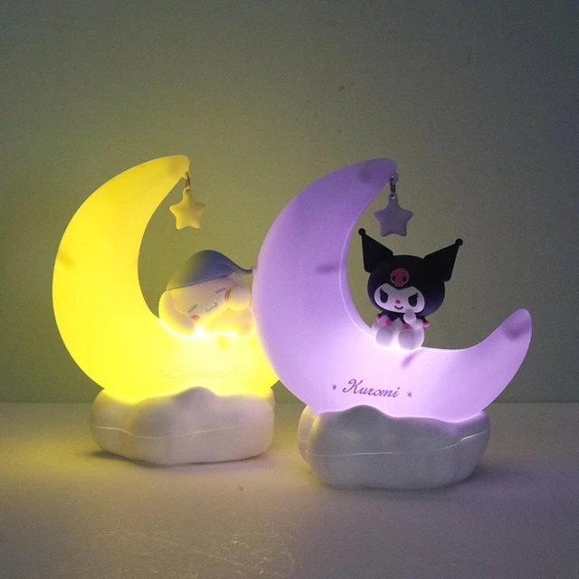HOT！SANRIO MOON LED Light Anime Kuromi Cinnamonroll Kawaii Ornament ...