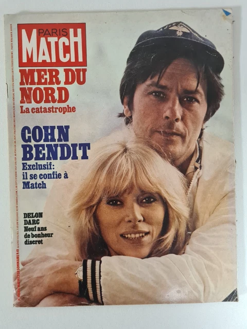 PARIS MATCH N°1458 6 mars 1977 Alain Delon avec Mireille Darc F103 EUR ...
