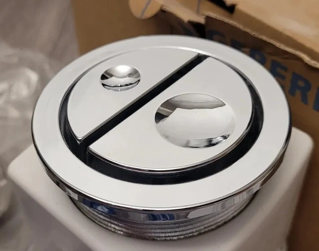 GEBERIT CONCEALED CISTERN Pneumatic Dual Flush Push Button 241.413.21.1 ...