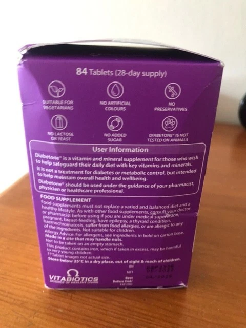 VITABIOTICS DIABETONE PLUS Micronutrients Tablets Plus Cinafen Tablets ...