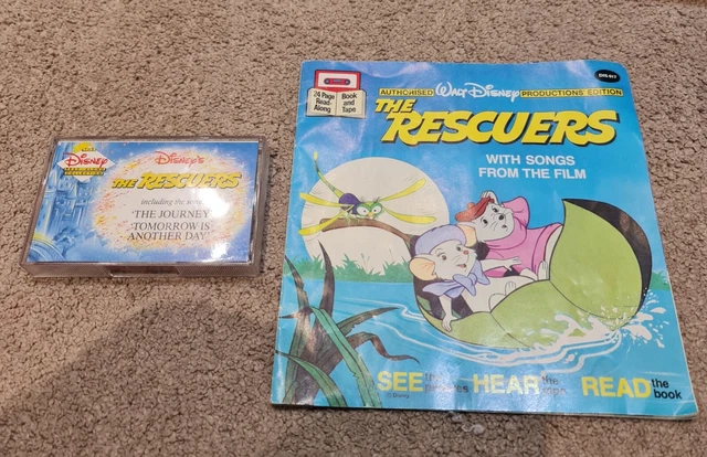 VINTAGE WALT DISNEY 1977 The Rescuers Read Along Book And Tape 24 Pages ...