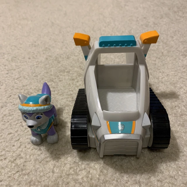 PAW PATROL EVEREST Snowmobile Snow Plow Rescue Vehicle Figure Playset ...